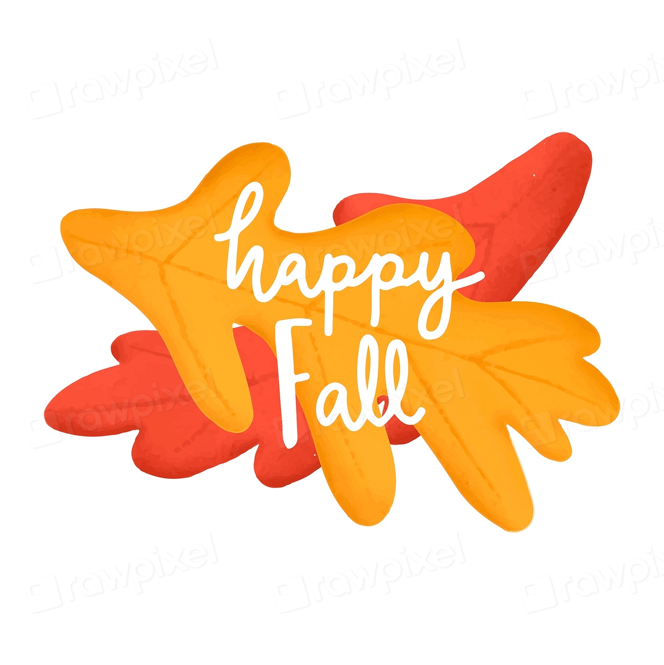 Hello happy fall autumn illustration | Free Vector - rawpixel