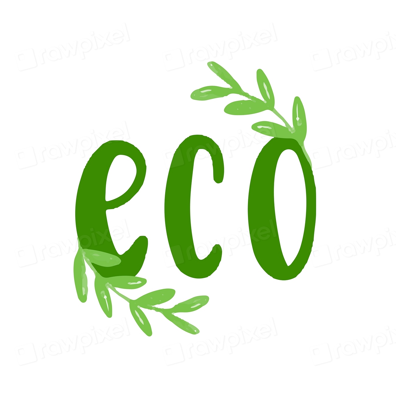 The word eco typography vector | Premium Vector - rawpixel