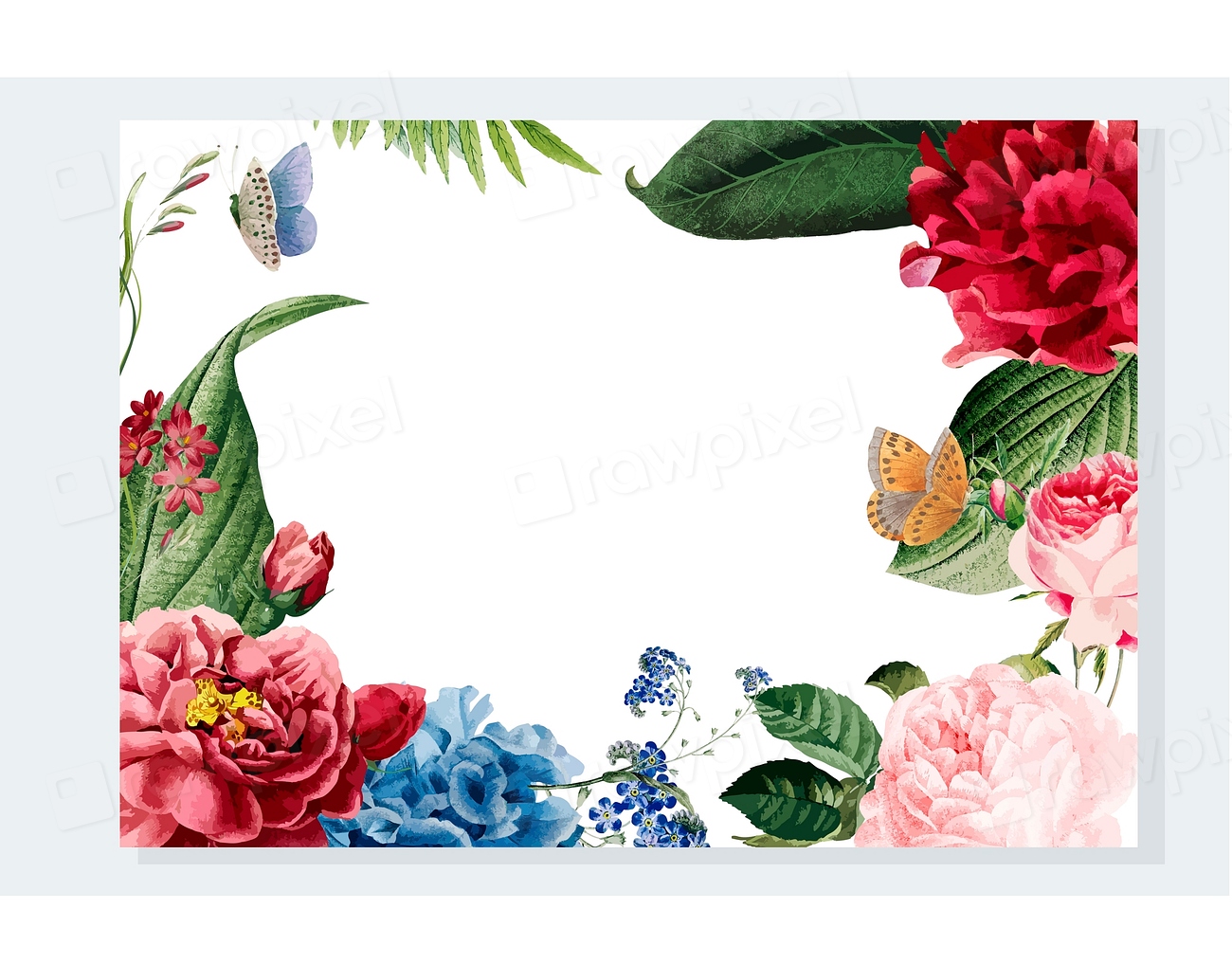 Floral frame card design illustration | Premium Vector - rawpixel
