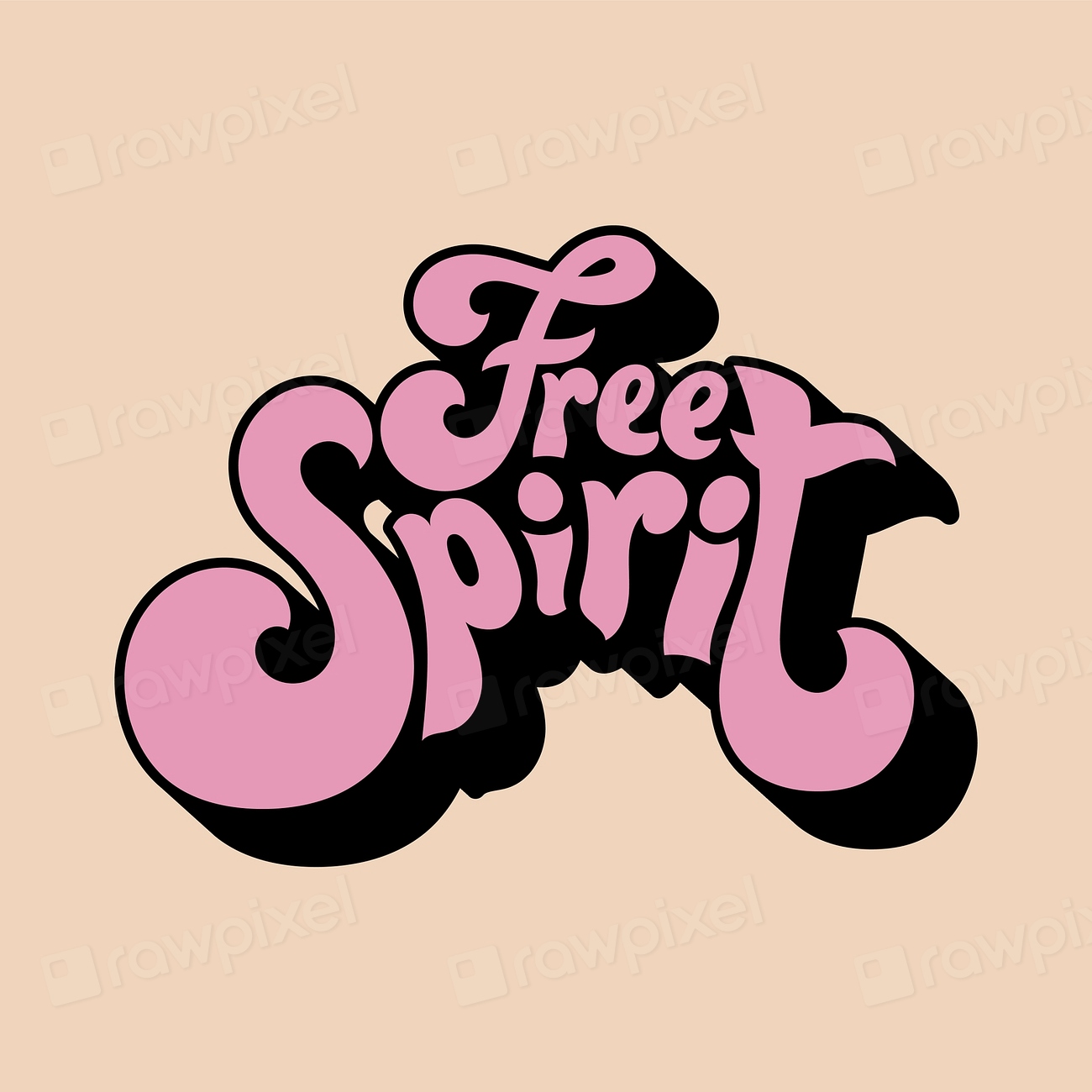 Free spirit typography style illustration | Premium Vector - rawpixel