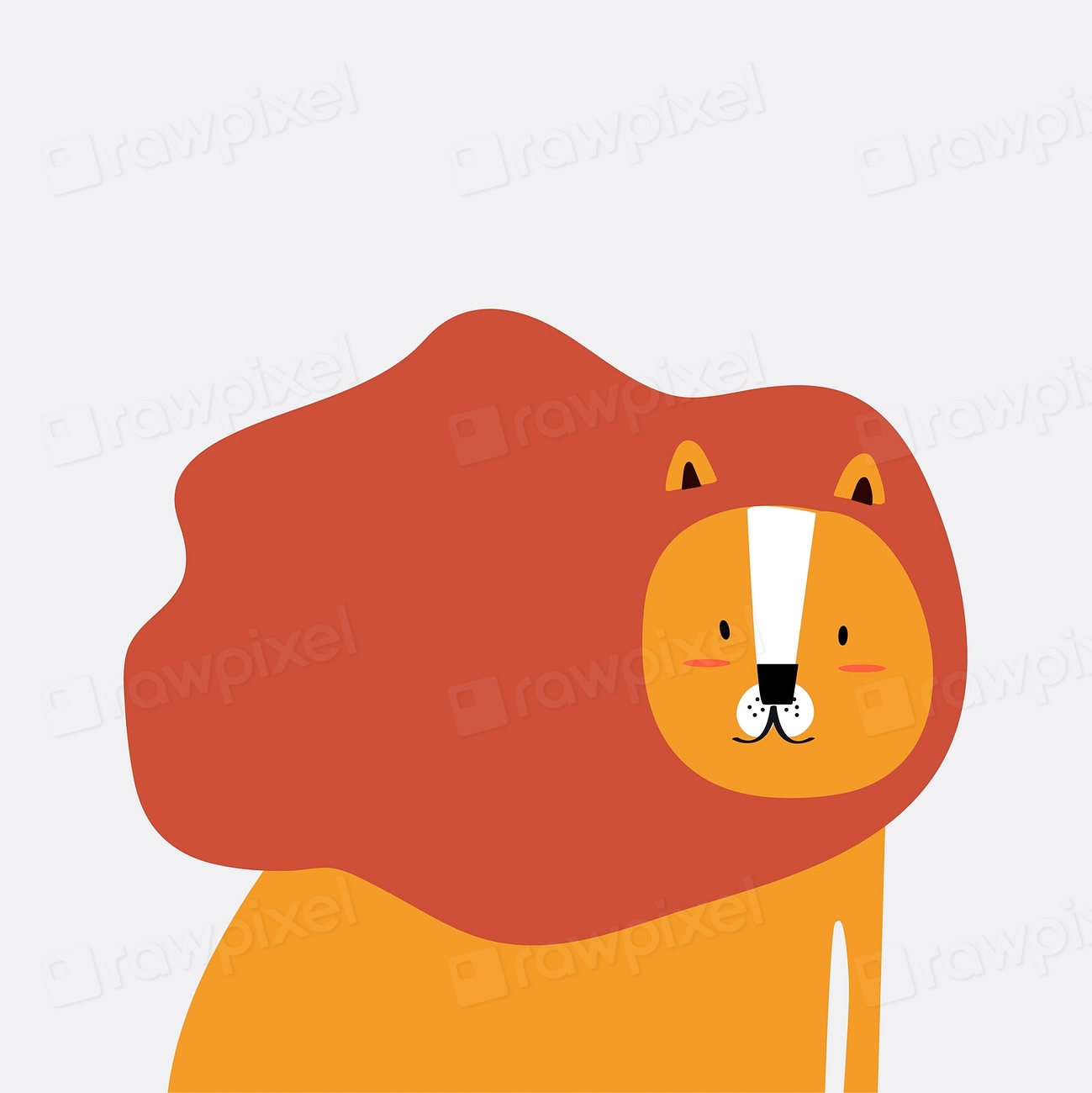 Lion cartoon style vector | Premium Vector Illustration - rawpixel