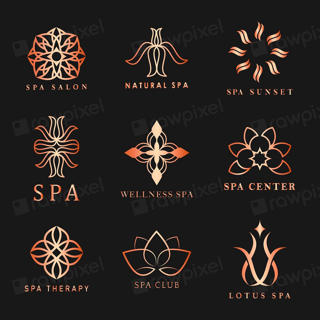 Set of spa logo vectors | Premium Vector - rawpixel