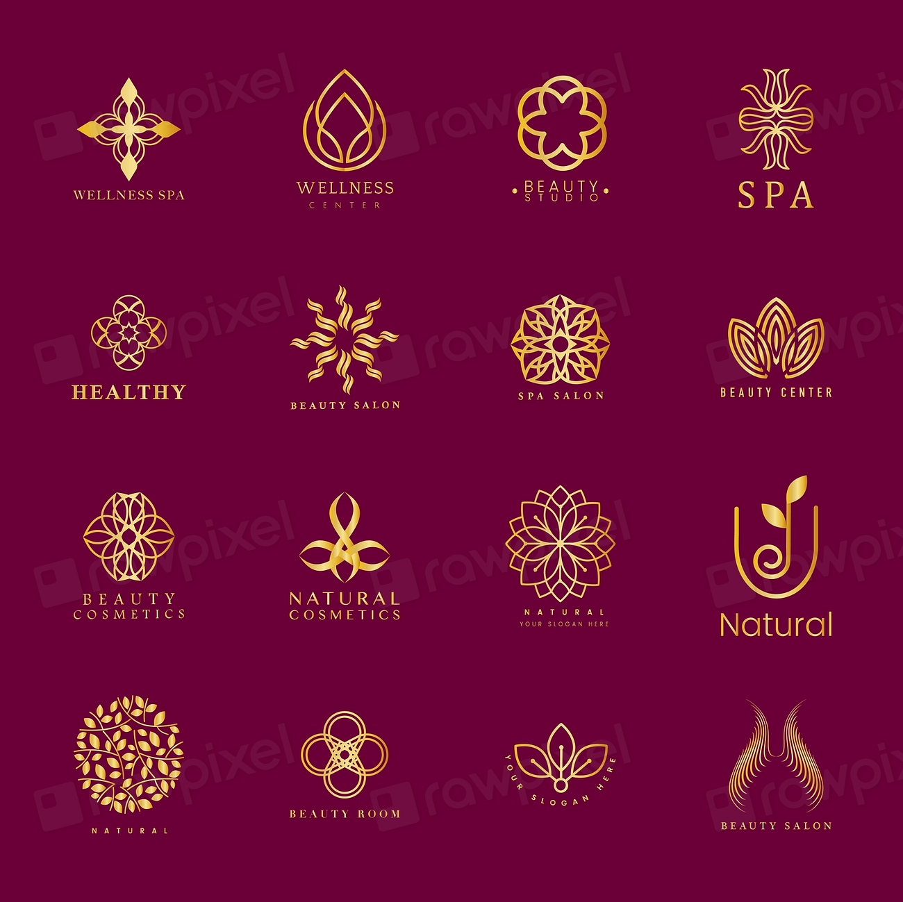 Set spa and beauty logo | Premium Vector - rawpixel