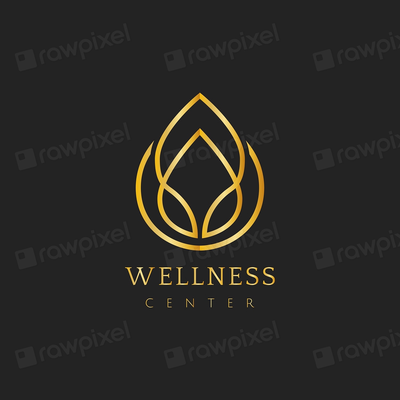 Wellness center design logo vector | Premium Vector - rawpixel