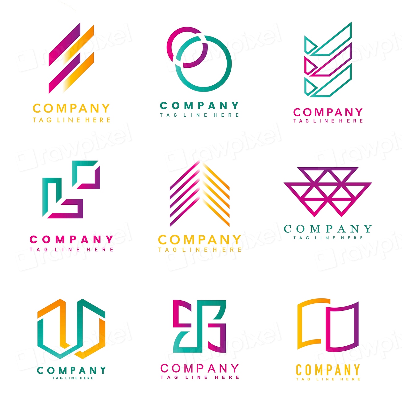 Set company logo design ideas | Premium Vector - rawpixel