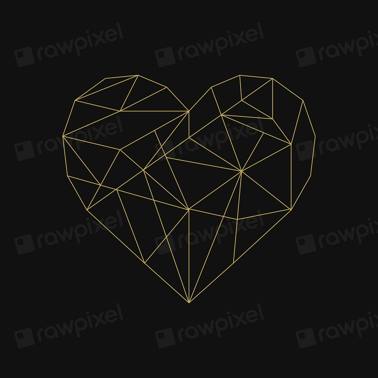 Linear illustration of a heart | Premium Vector - rawpixel