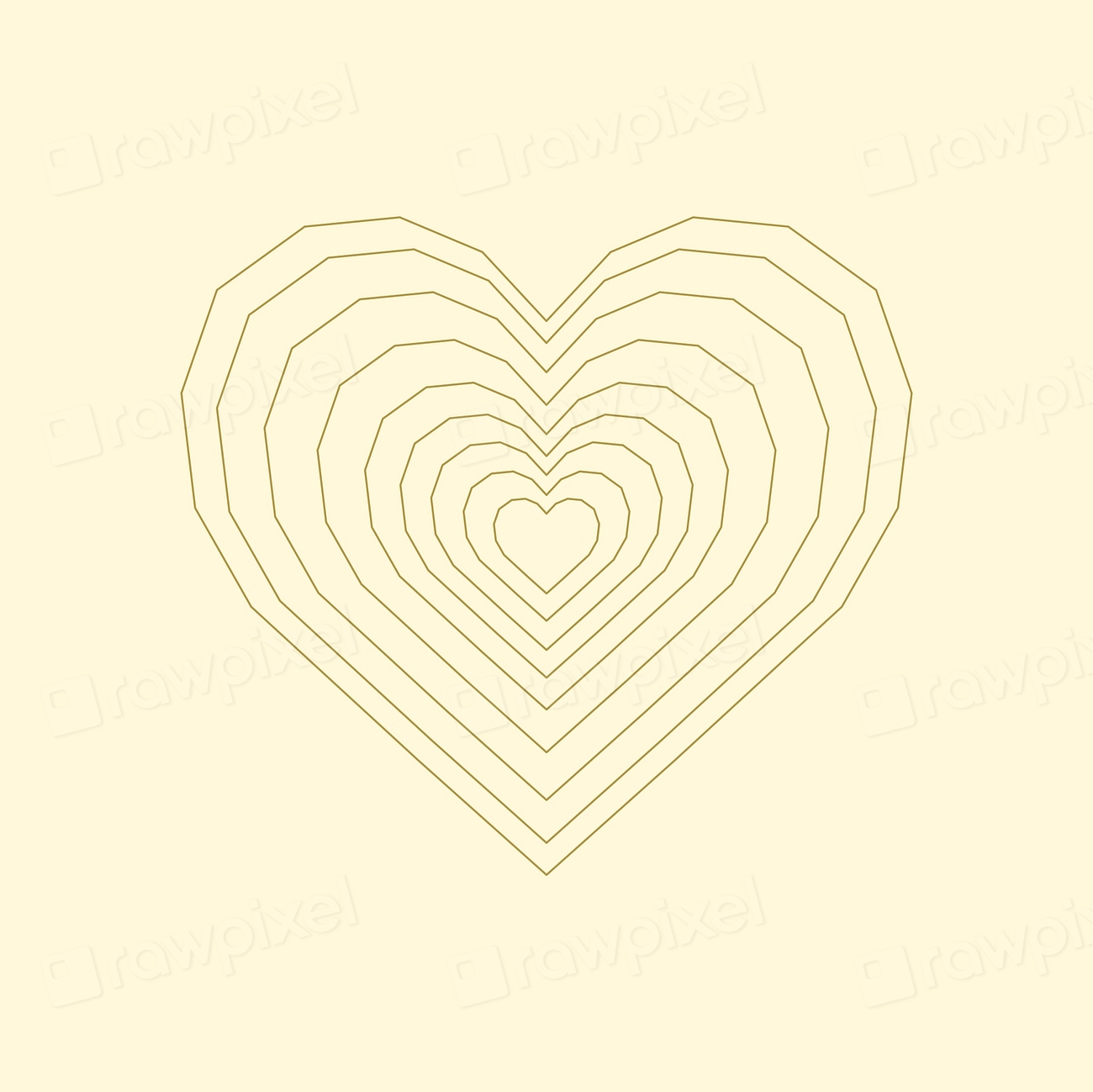 Linear illustration of a heart | Premium Vector - rawpixel