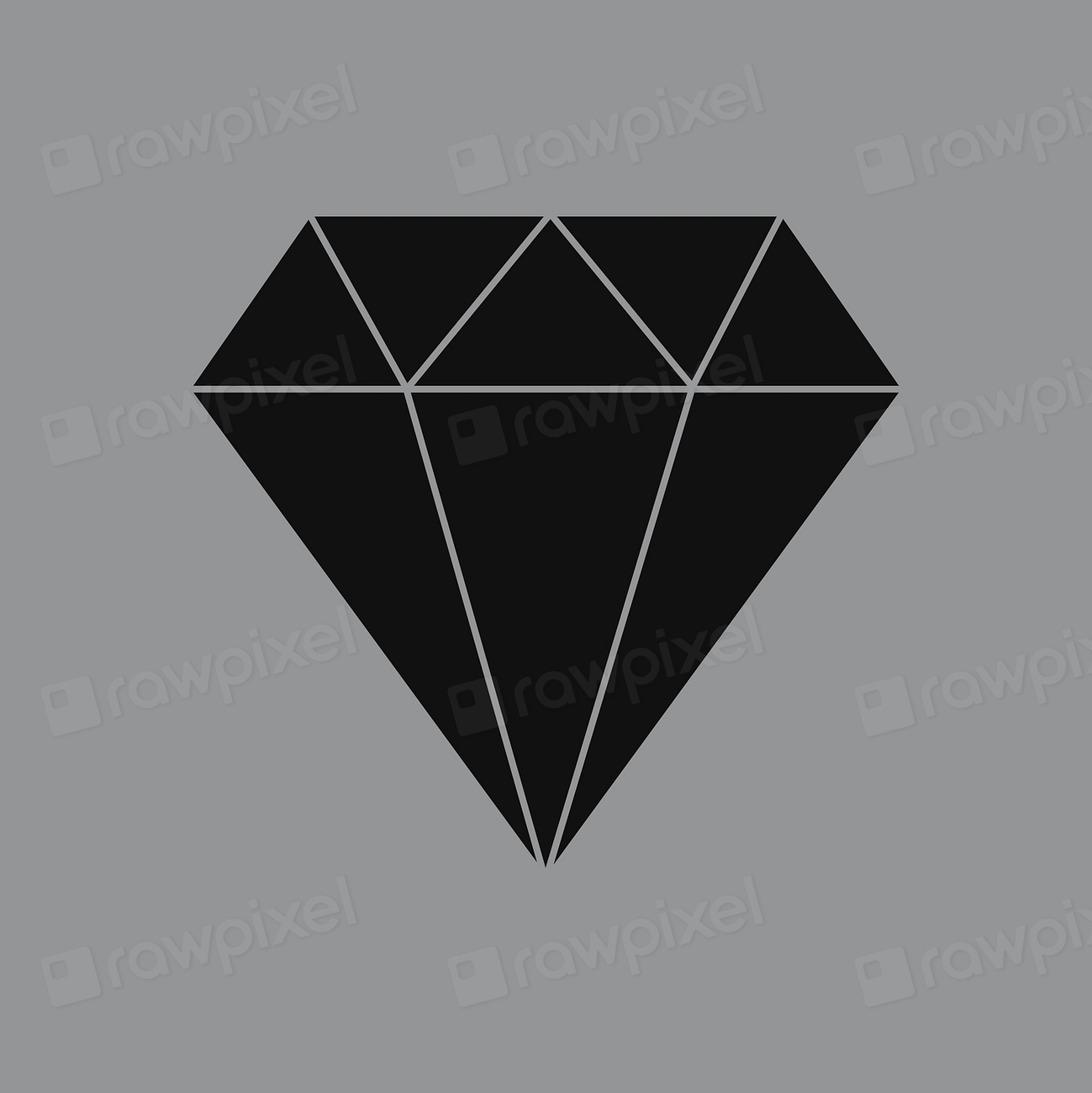 Linear illustration of a diamond | Premium Vector - rawpixel