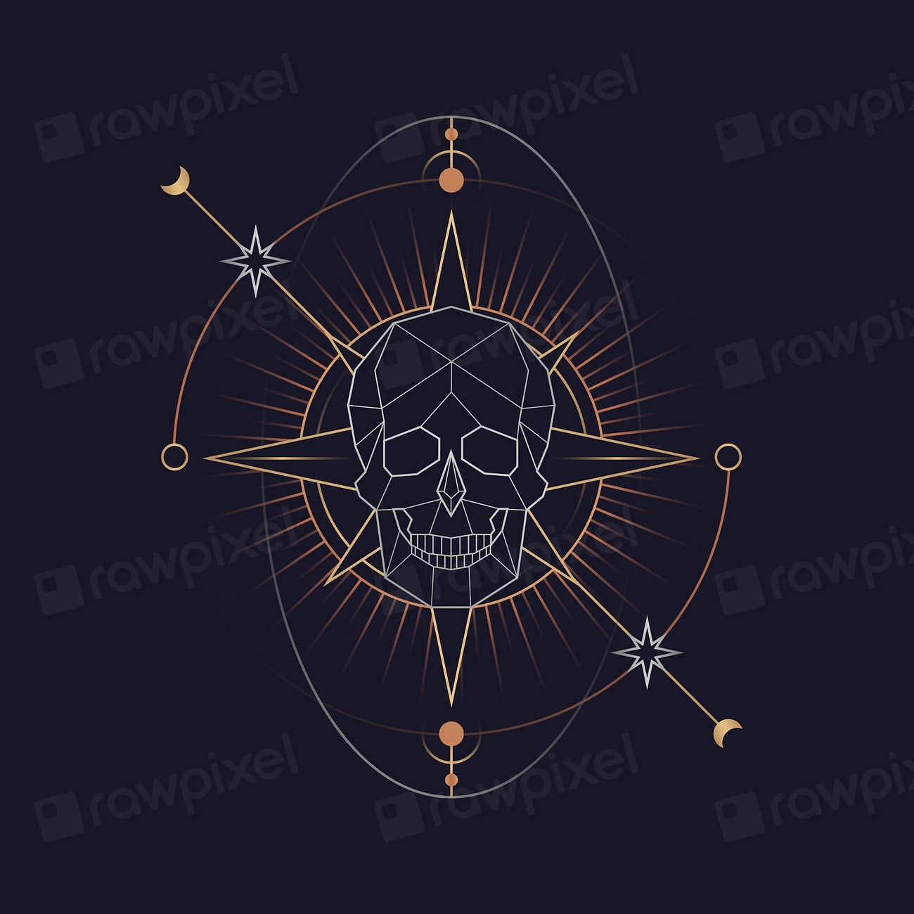 Geometric mystic death symbol vector | Premium Vector - rawpixel