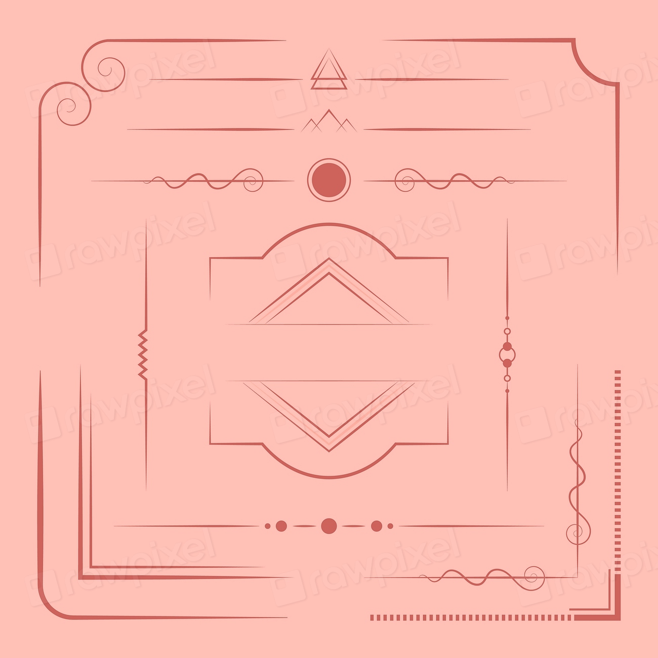 Set of design elements vector | Free Vector - rawpixel