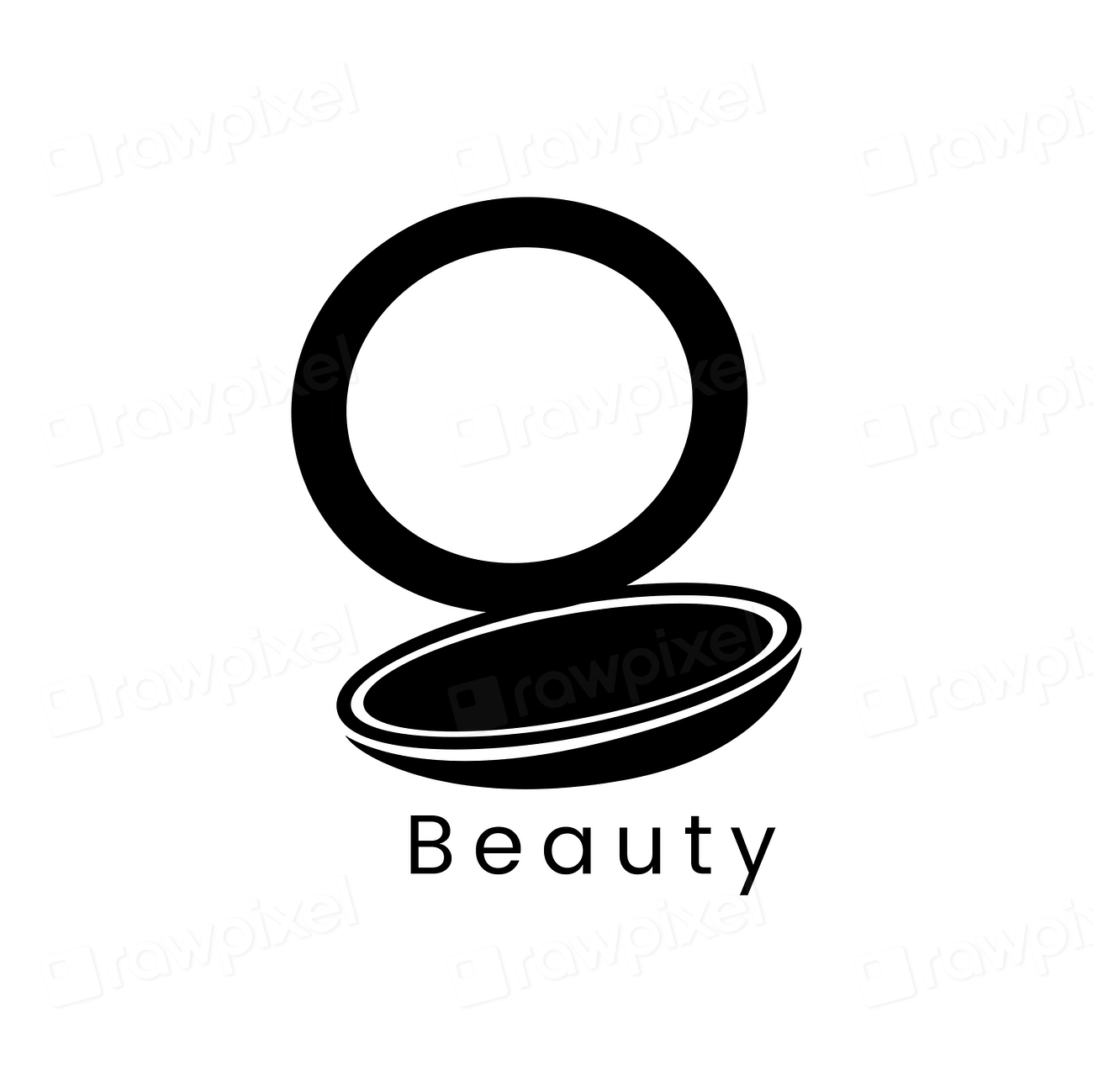 Black compact powder icon cosmetic | Free Vector - rawpixel