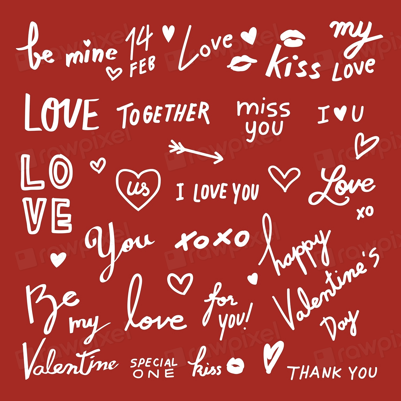 Valentine’s day greeting stickers vector | Premium Vector - rawpixel