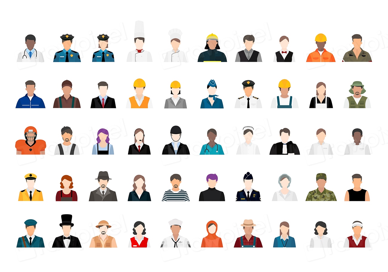 Illustration vector of various careers | Premium Vector - rawpixel