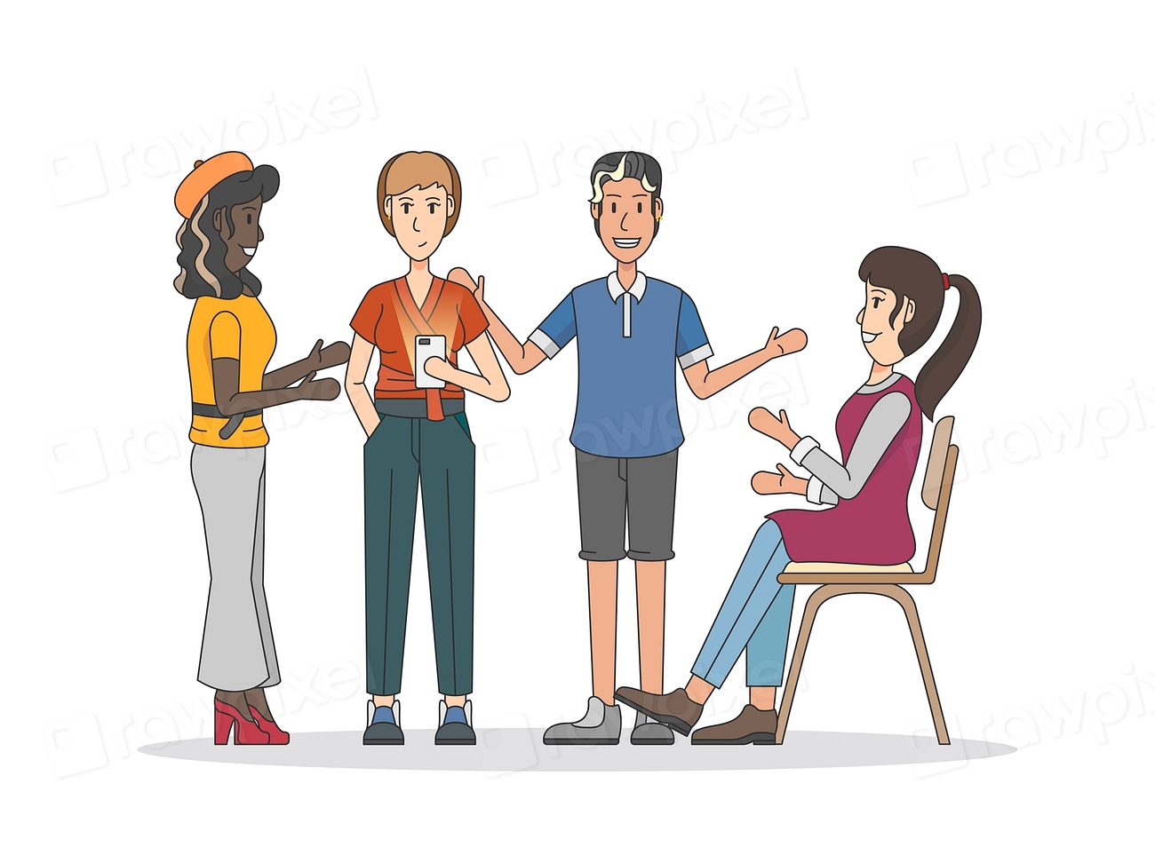 Illustration people having discussion | Premium Vector - rawpixel