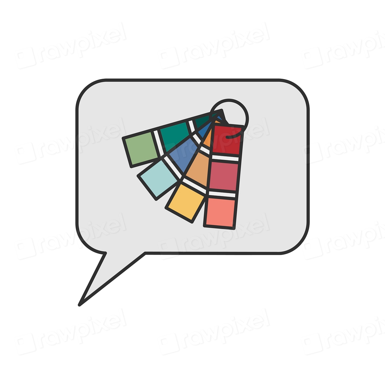 Speech bubble and color swatch | Free Icons - rawpixel