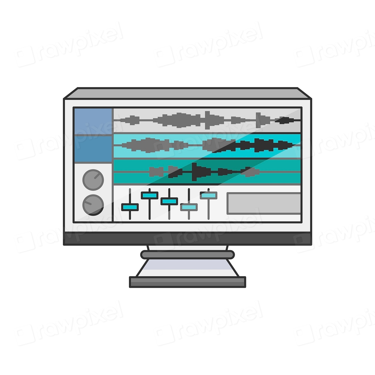 Illustration monitor software desktop | Premium Vector - rawpixel