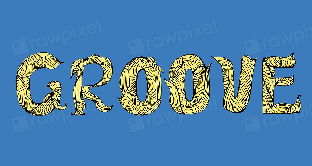 Groove motivational word typography design | Premium Vector - rawpixel