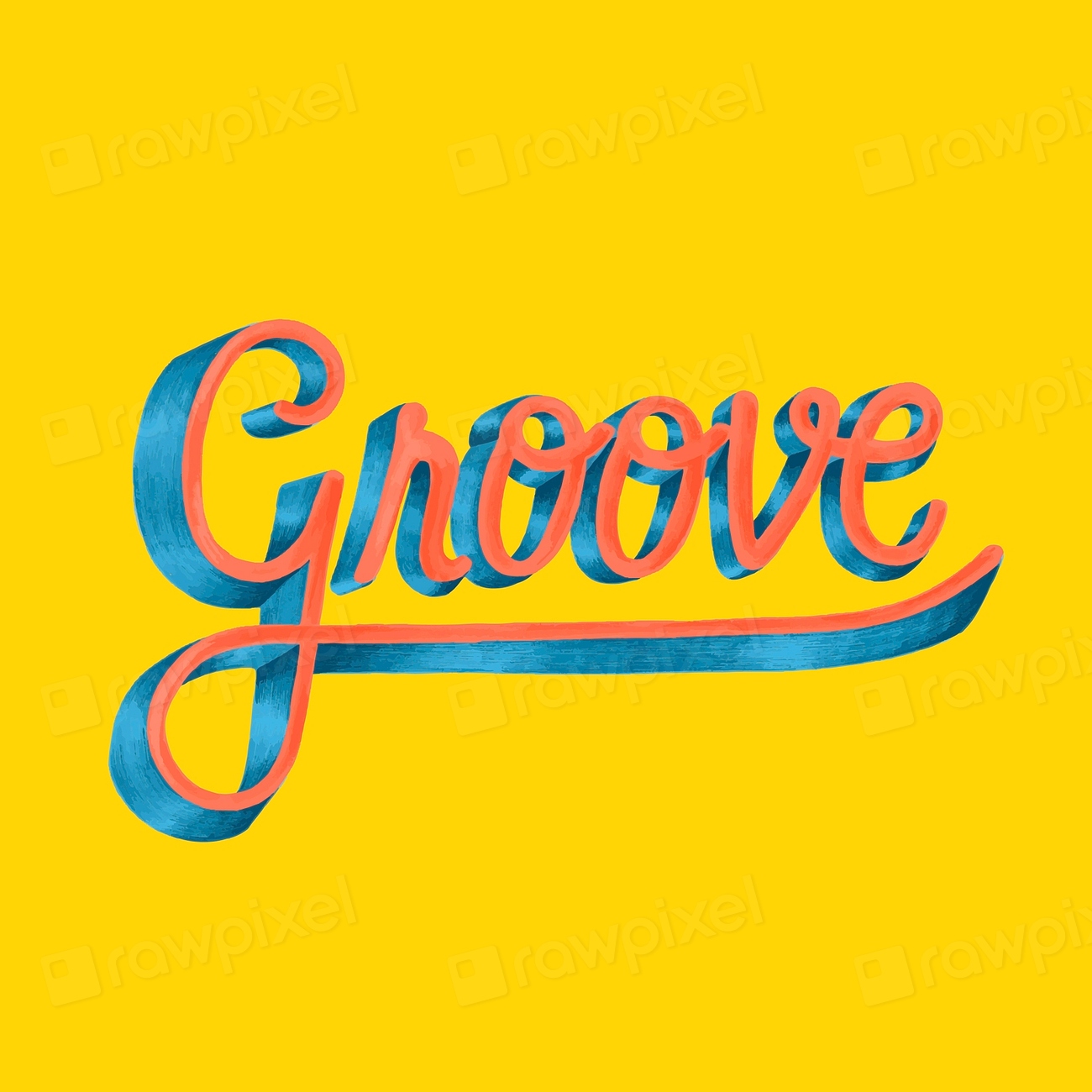 Groove motivational word typography design | Premium Vector - rawpixel