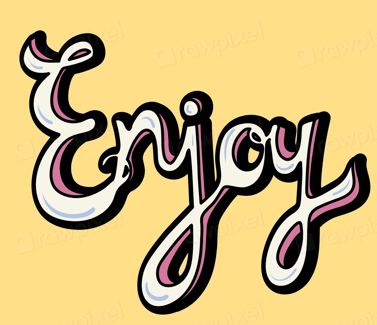 Enjoy word typography design illustration | Premium Vector - rawpixel