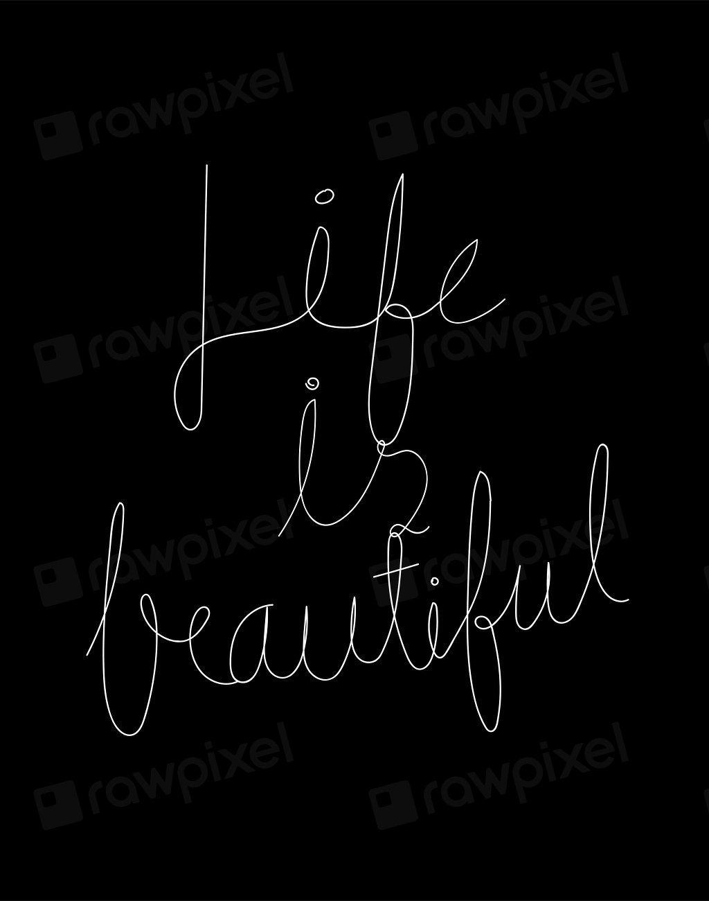 Life is beautiful typography design | Premium Vector - rawpixel