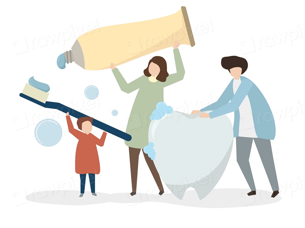 Illustration of family with dental | Premium Photo - rawpixel
