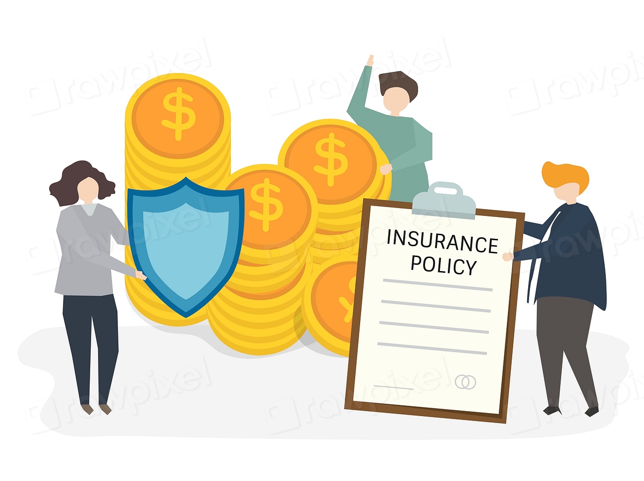 Illustration people insurance policy | Premium Vector - rawpixel
