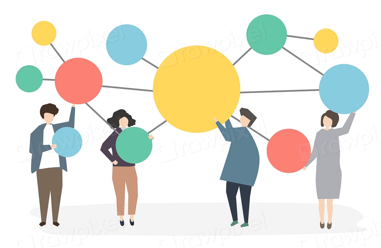 People connected and networking | Premium Vector - rawpixel