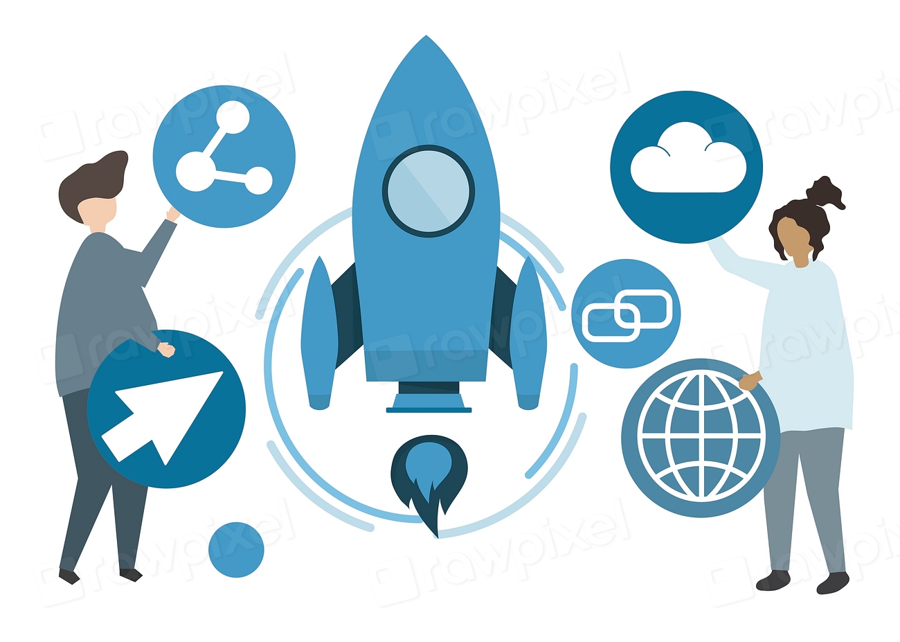 Illustration characters and technology concept | Premium Photo - rawpixel