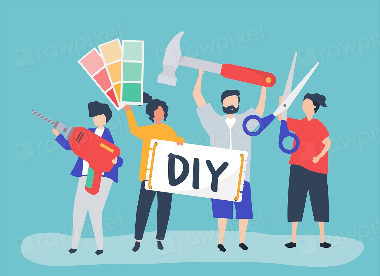 Character illustration DIY home improvement | Premium Vector - rawpixel