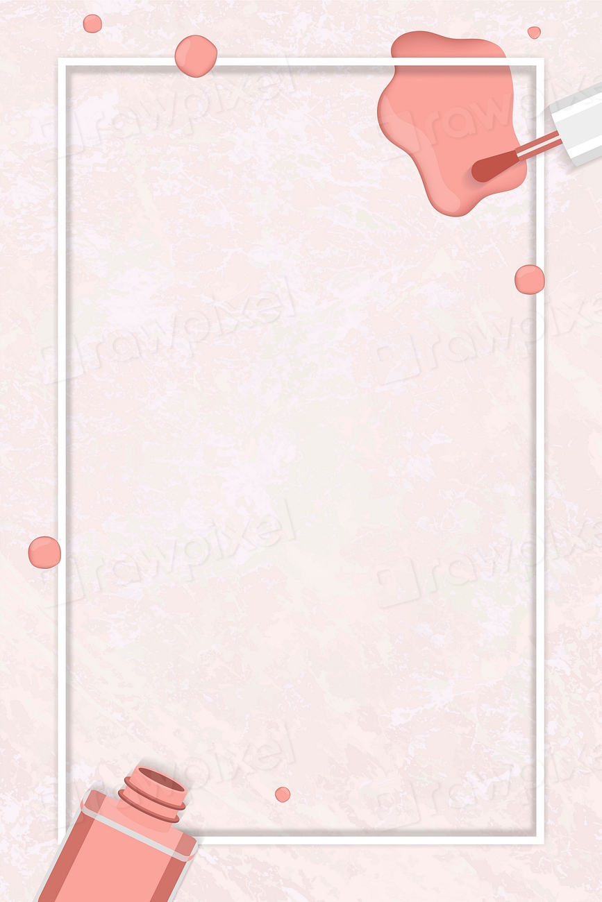 Pink nail polish frame vector | Premium Vector - rawpixel