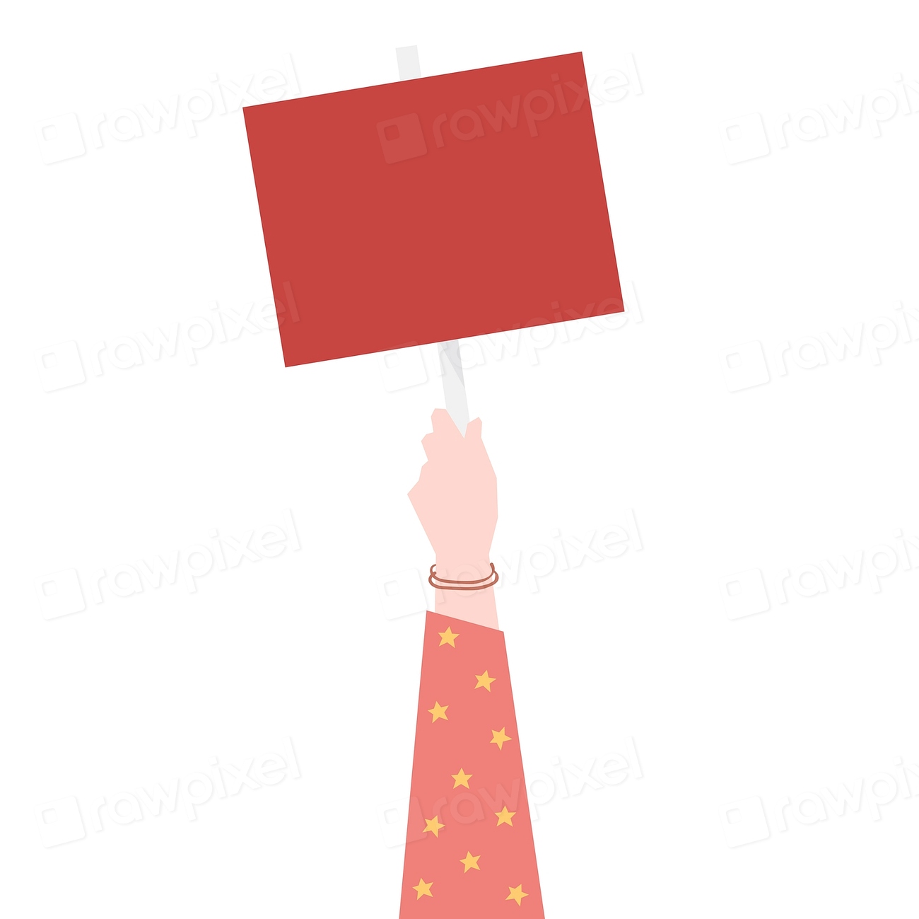 Hand holding blank protest board | Free Vector - rawpixel