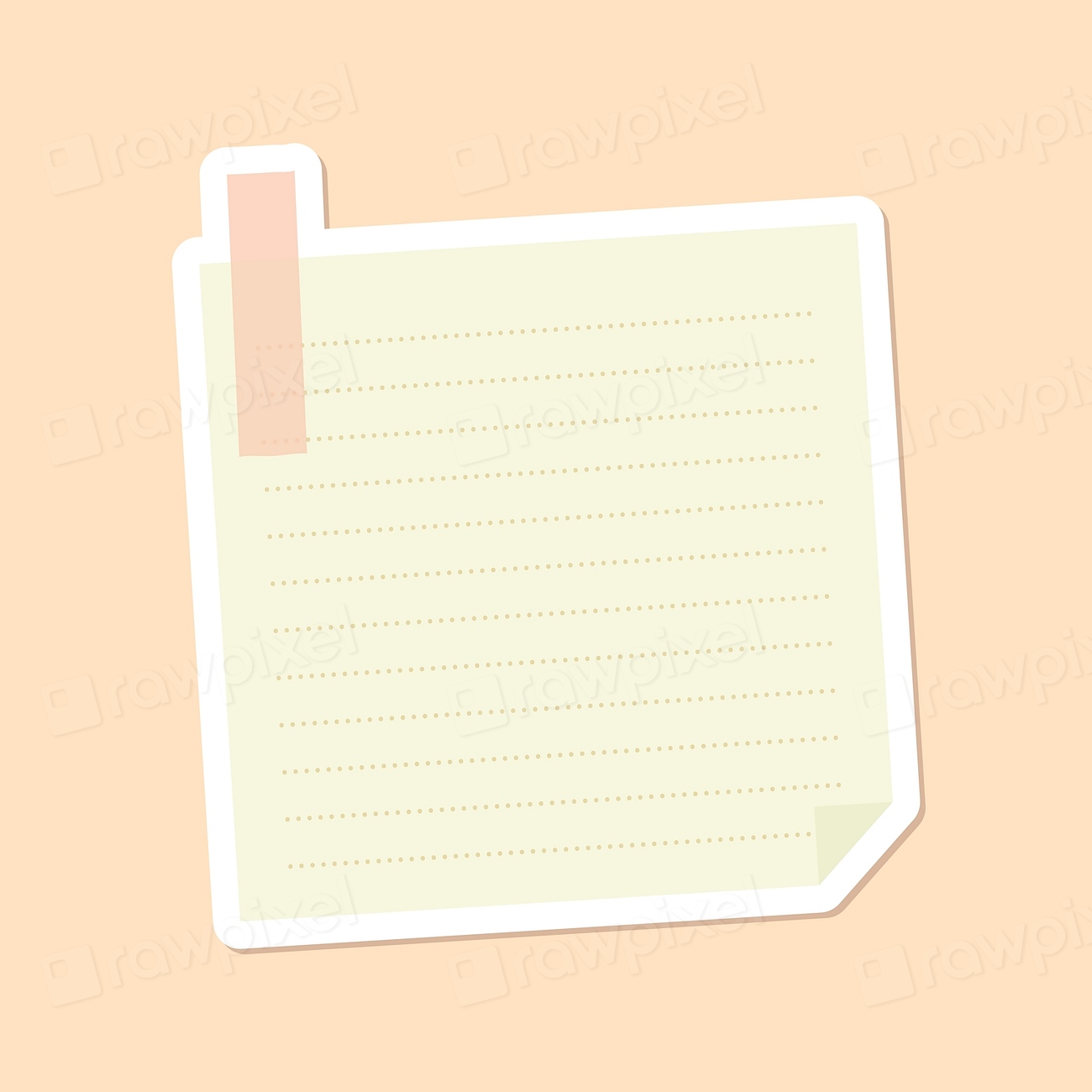 Beige lined notepaper journal sticker | Premium Vector - rawpixel