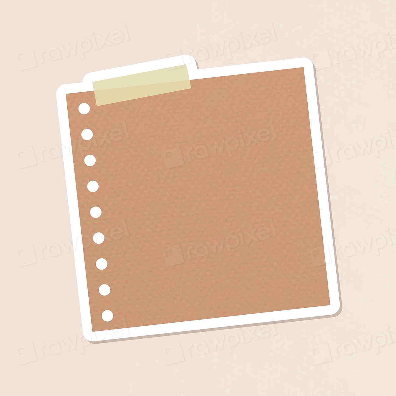 Brown hole punched notepaper journal | Free Vector - rawpixel