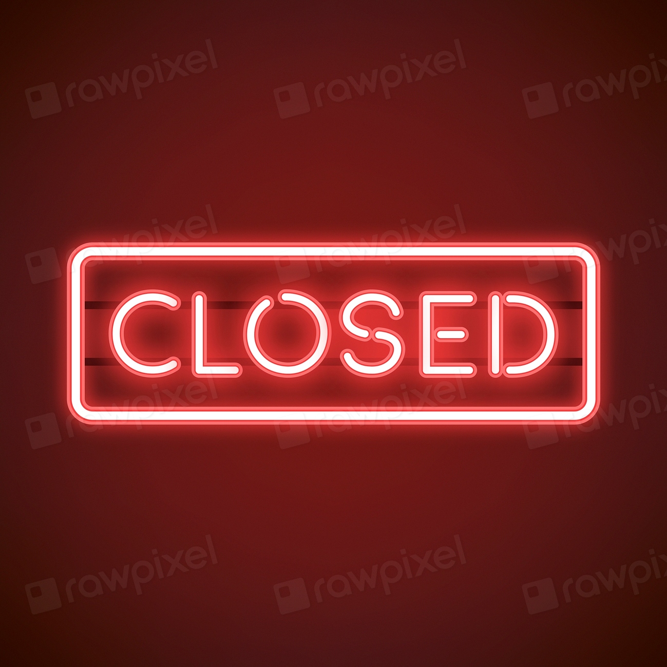 Red closed neon sign vector | Premium Vector - rawpixel