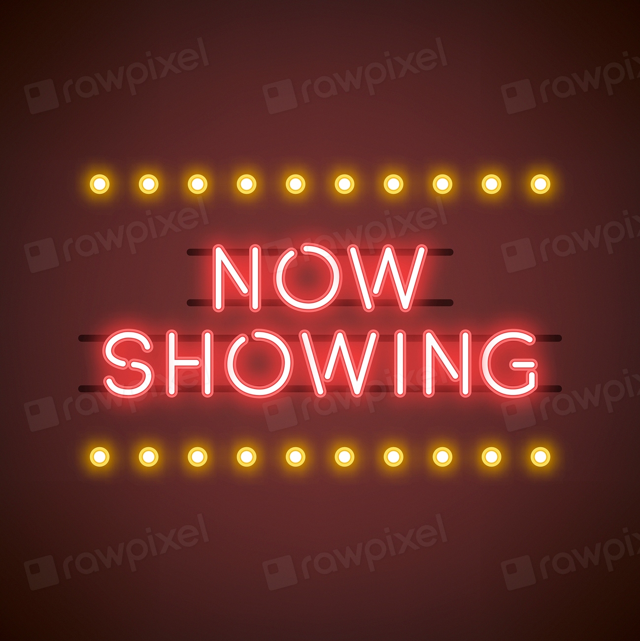 Now showing neon sign vector | Premium Vector - rawpixel