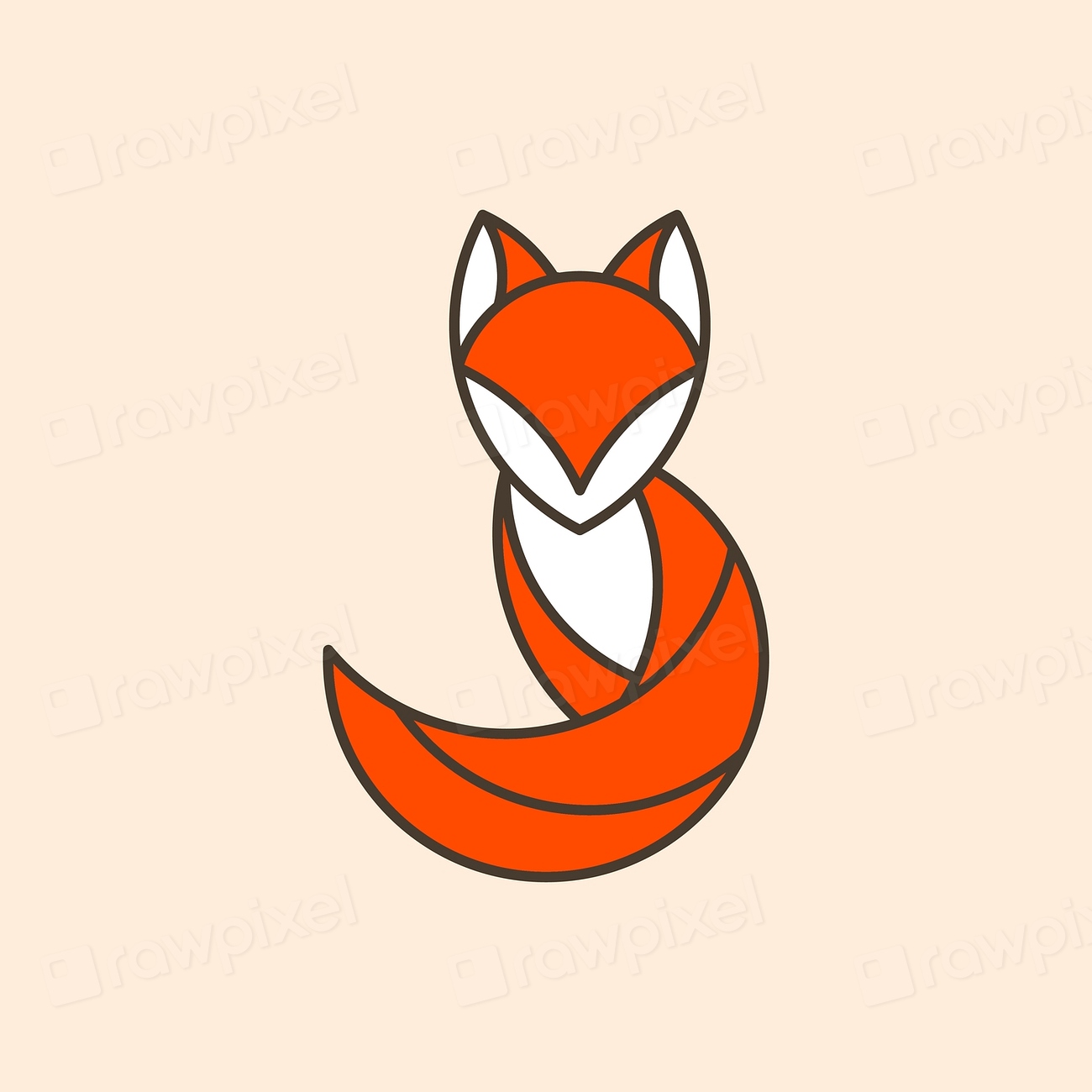 Cute fox geometrical animal vector | Free Vector - rawpixel