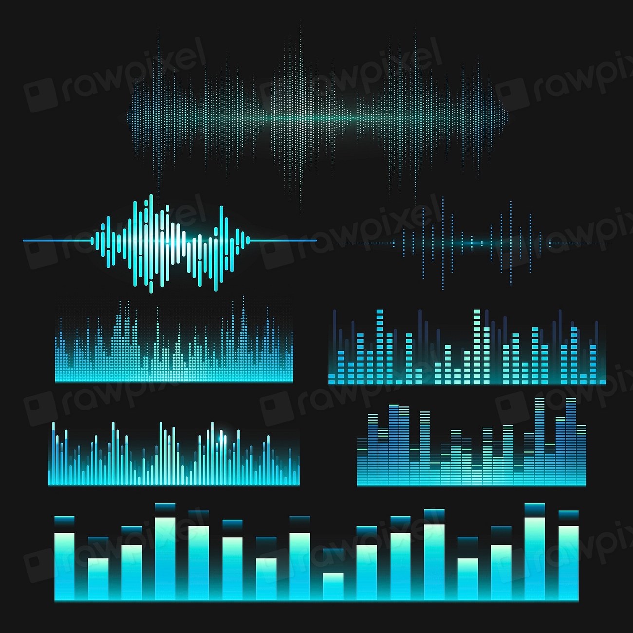 Sound wave equalizer vector design | Free Vector - rawpixel