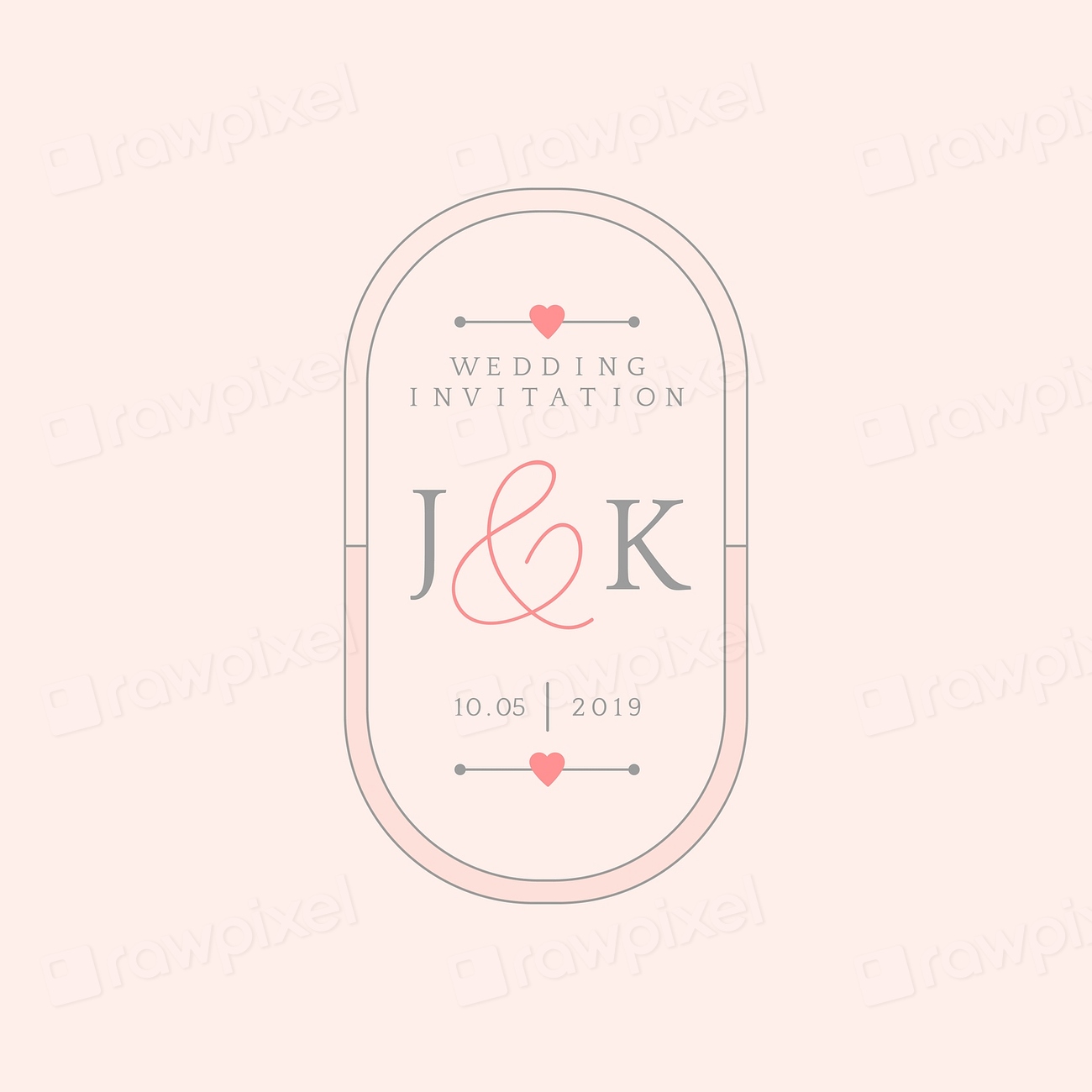 Wedding invitation badge design vector | Premium Vector - rawpixel