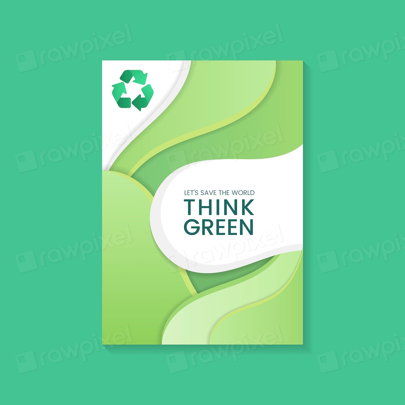 Think green environmental conservation poster | Free Vector - rawpixel