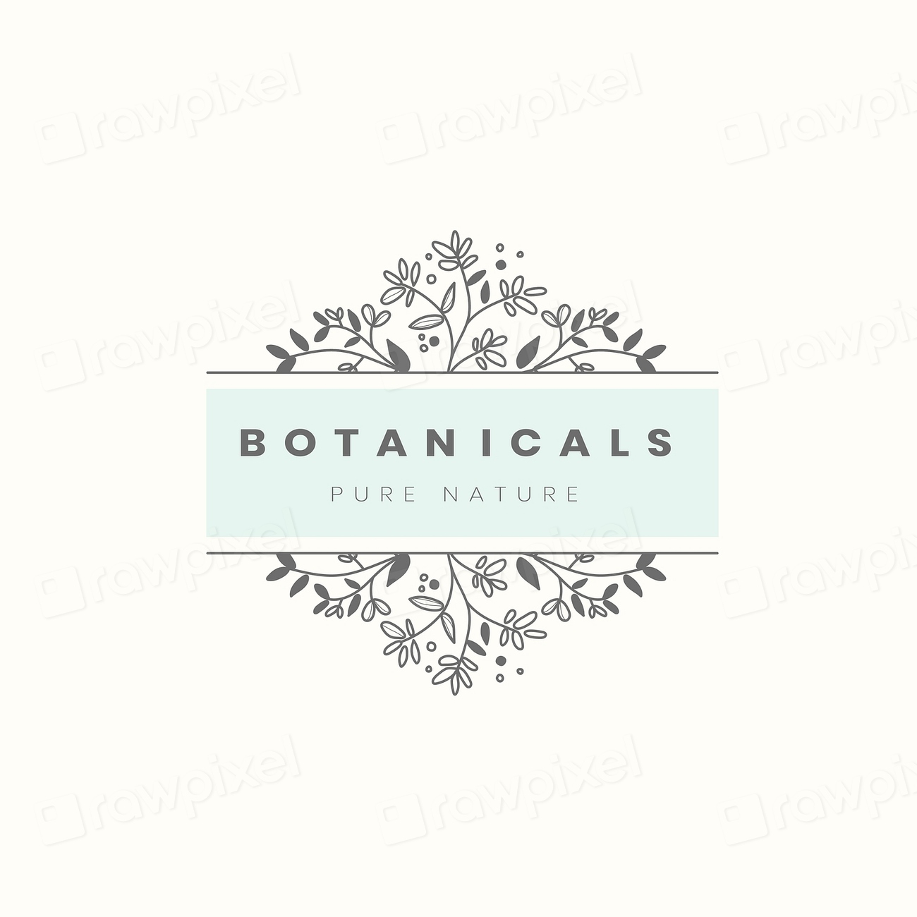 Botanical style badge design vector | Premium Vector - rawpixel