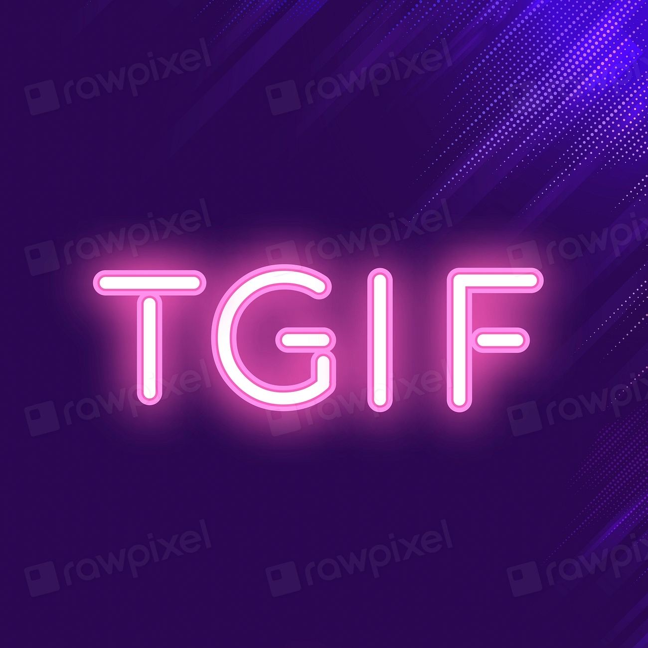 Pink TGIF neon signboard vector | Premium Vector - rawpixel