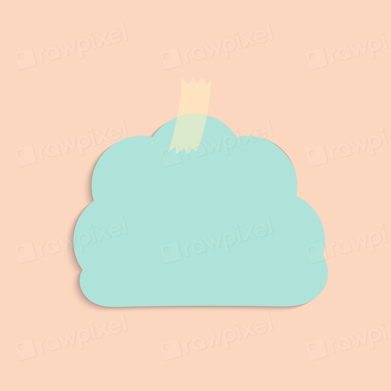 Blank green cloud reminder note | Free Vector - rawpixel