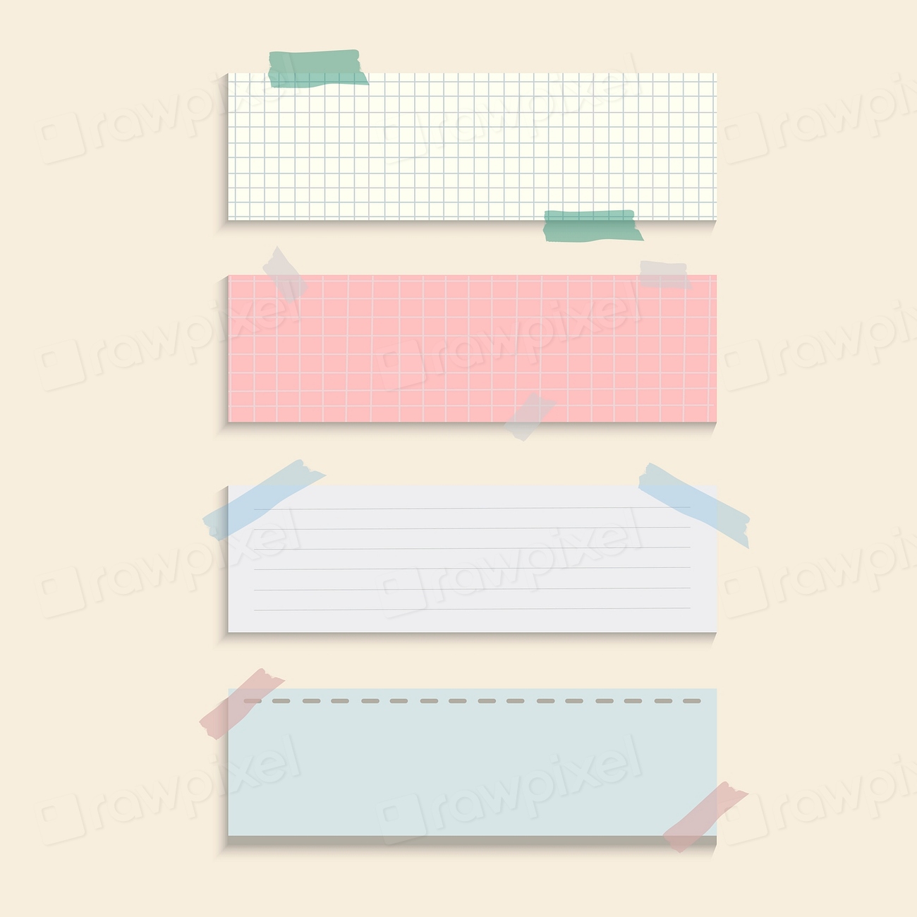 Rectangle reminder paper notes vector | Premium Vector - rawpixel