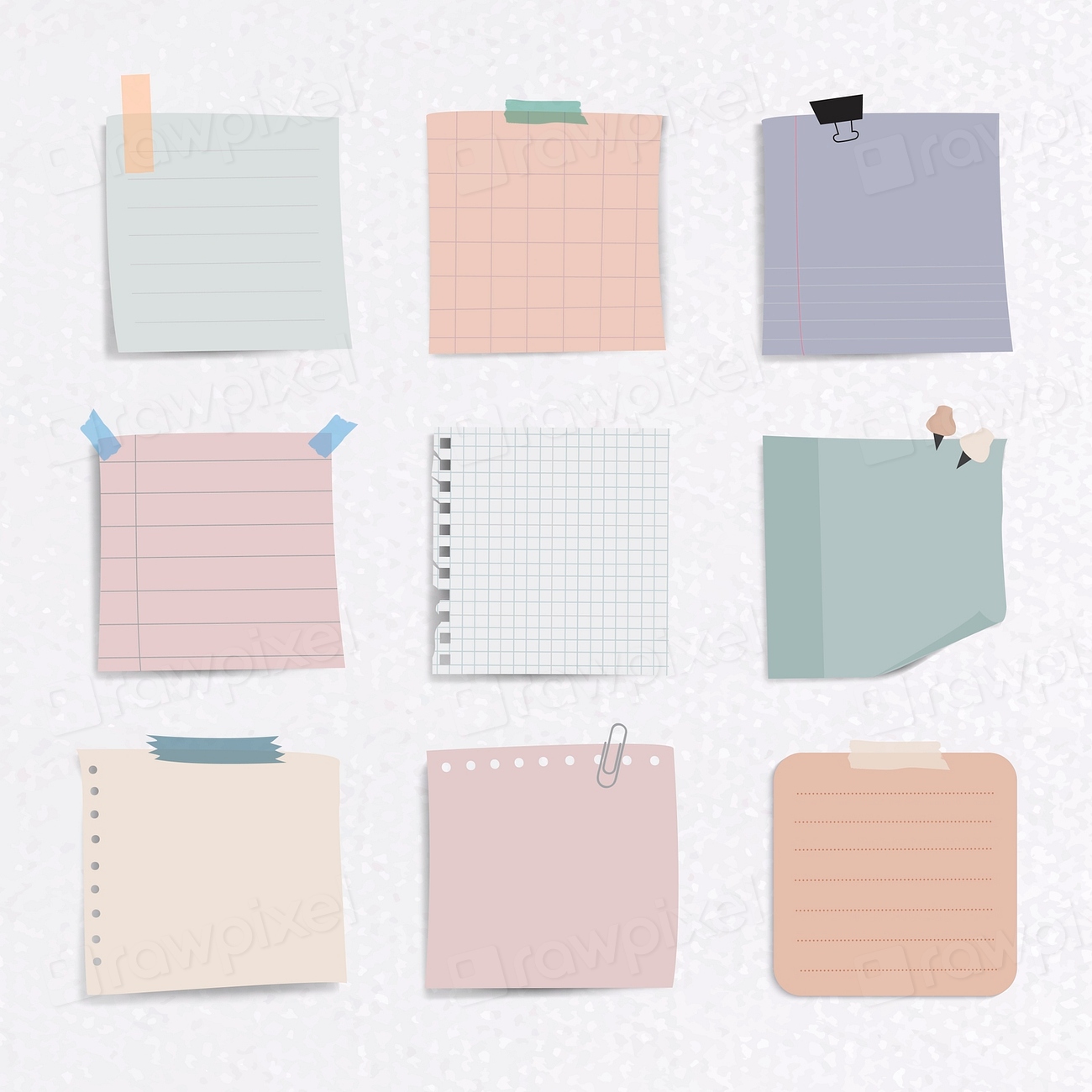 Set notepaper textured paper background | Premium Vector - rawpixel