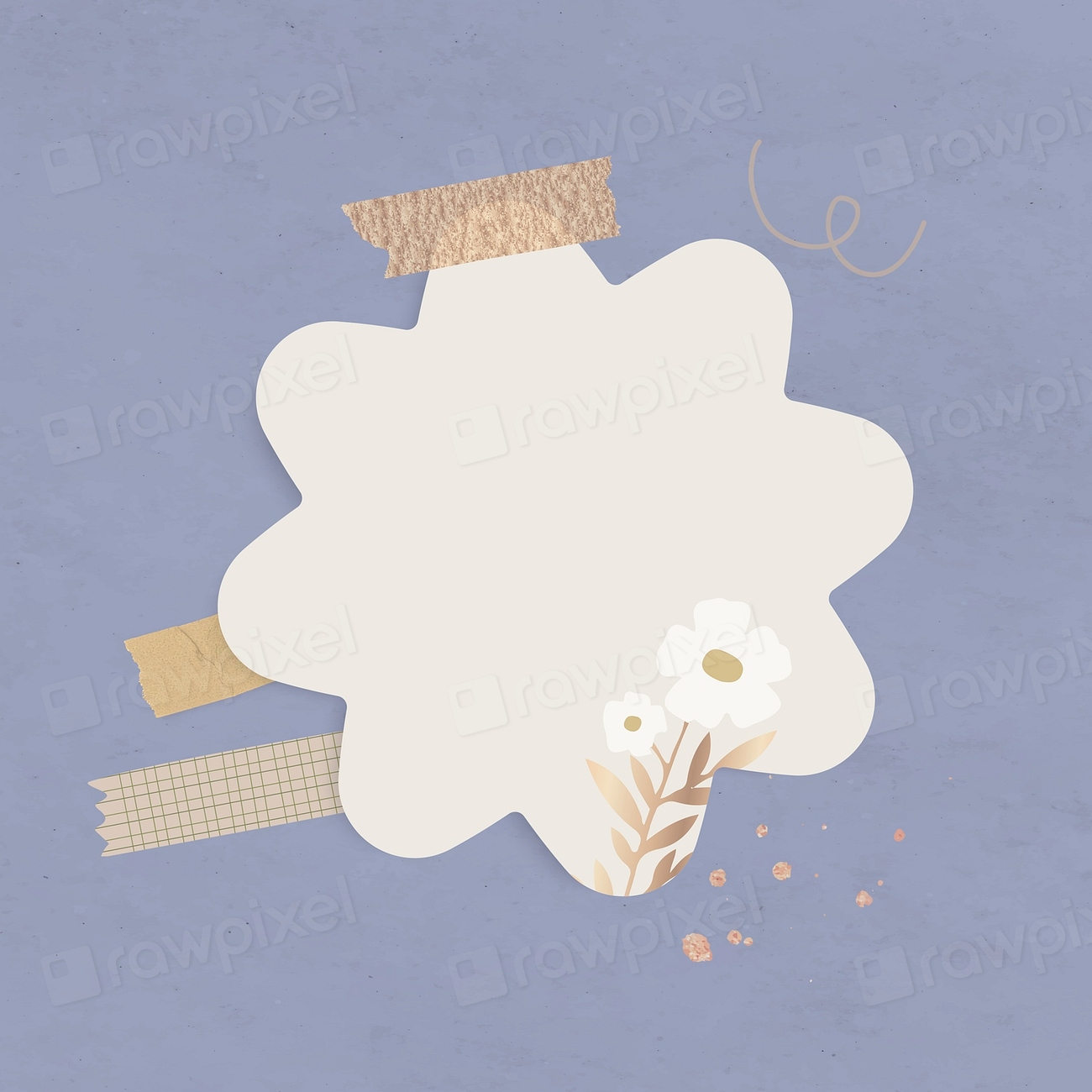 Blank flower shape notepaper set | Premium PSD - rawpixel