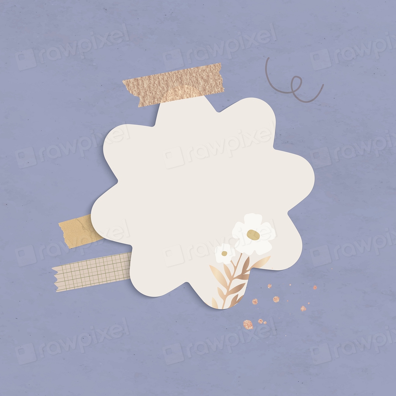 Blank flower shape notepaper set | Premium Vector - rawpixel