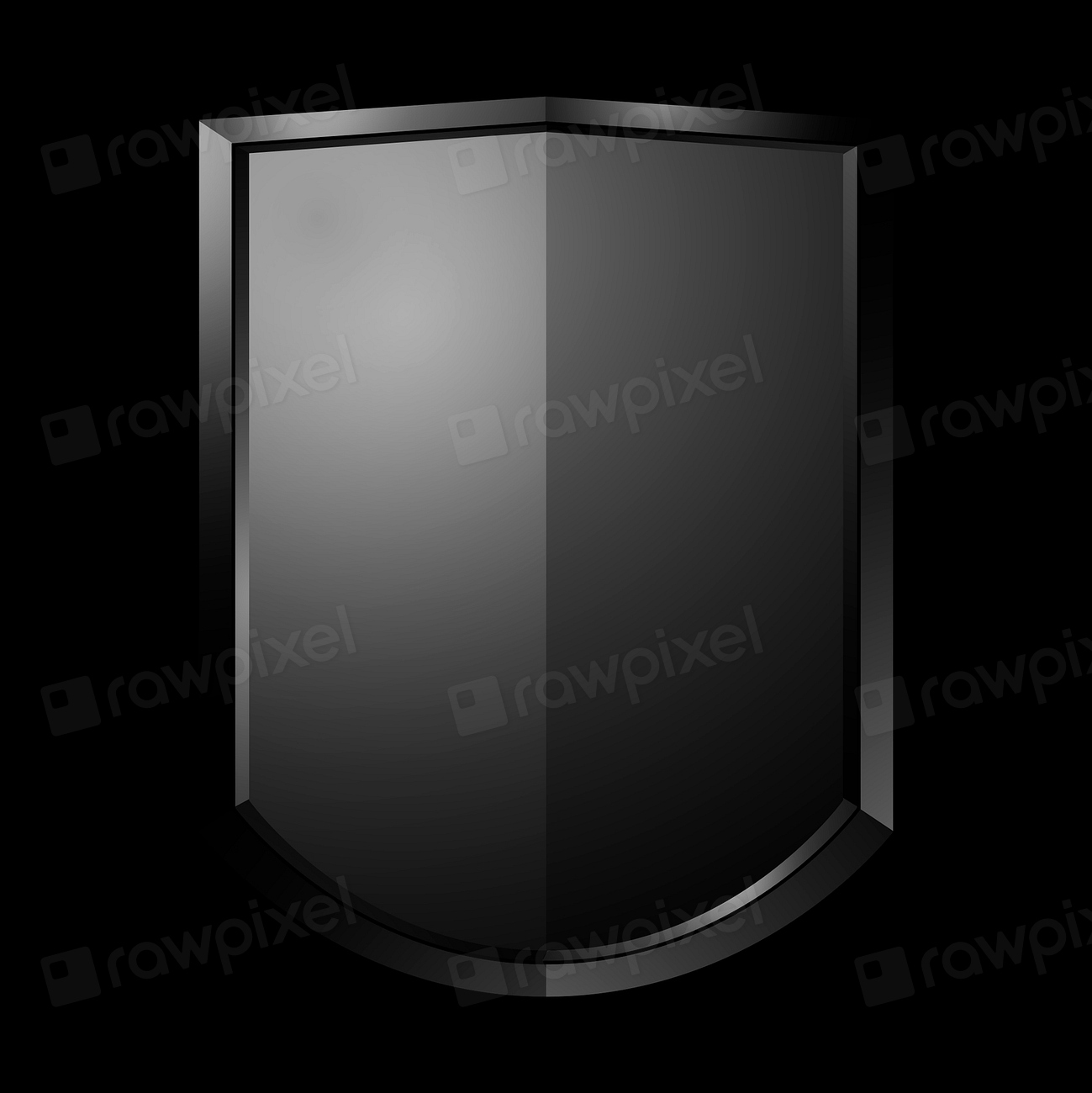 Black Baroque shield elements vector | Free Vector - rawpixel