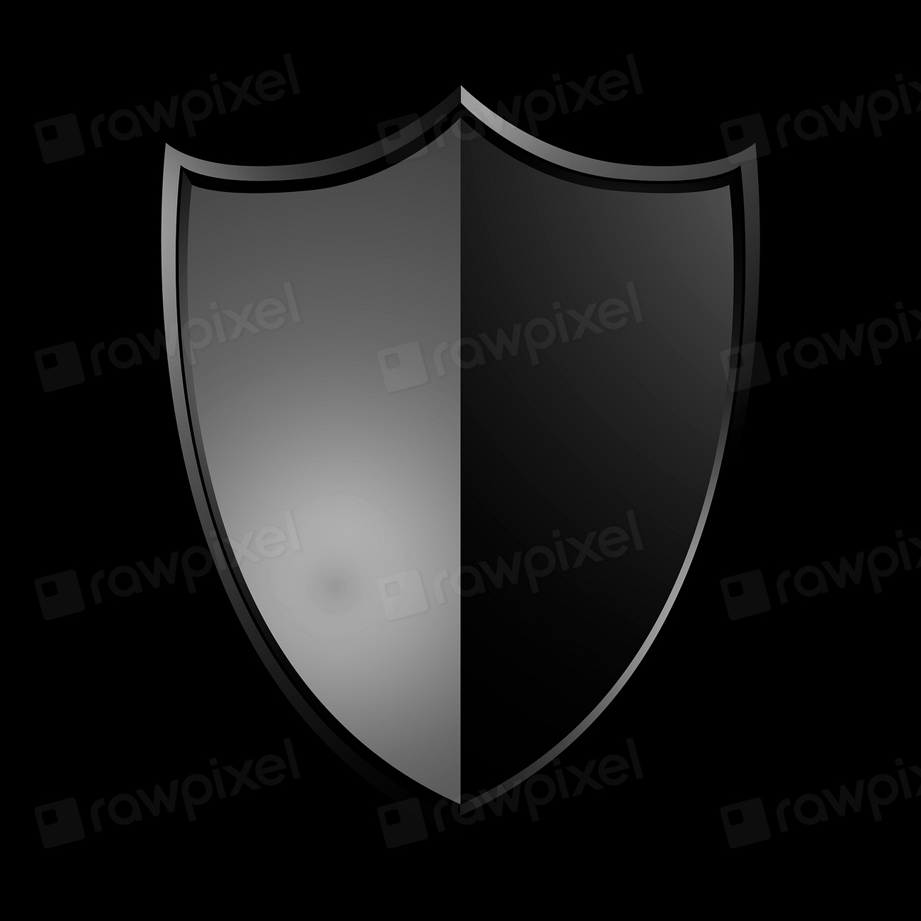 Black Baroque shield elements vector | Premium Vector - rawpixel