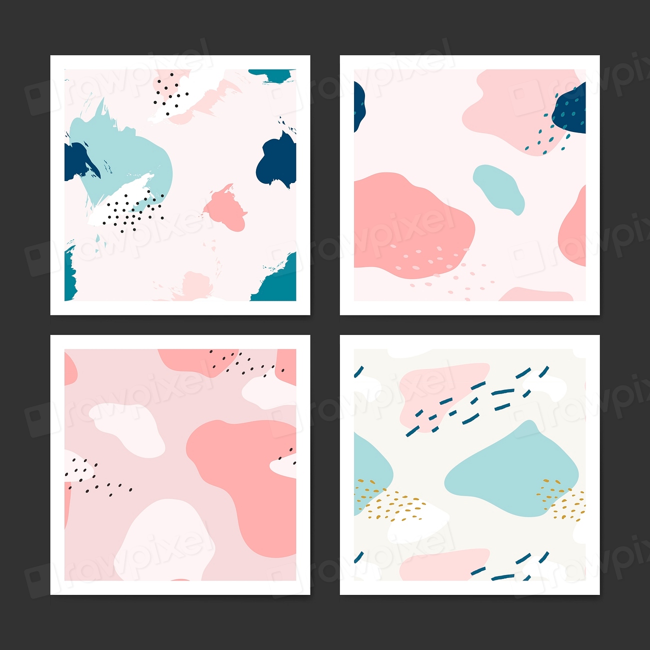 Pastel Memphis pattern design vector | Free Vector - rawpixel