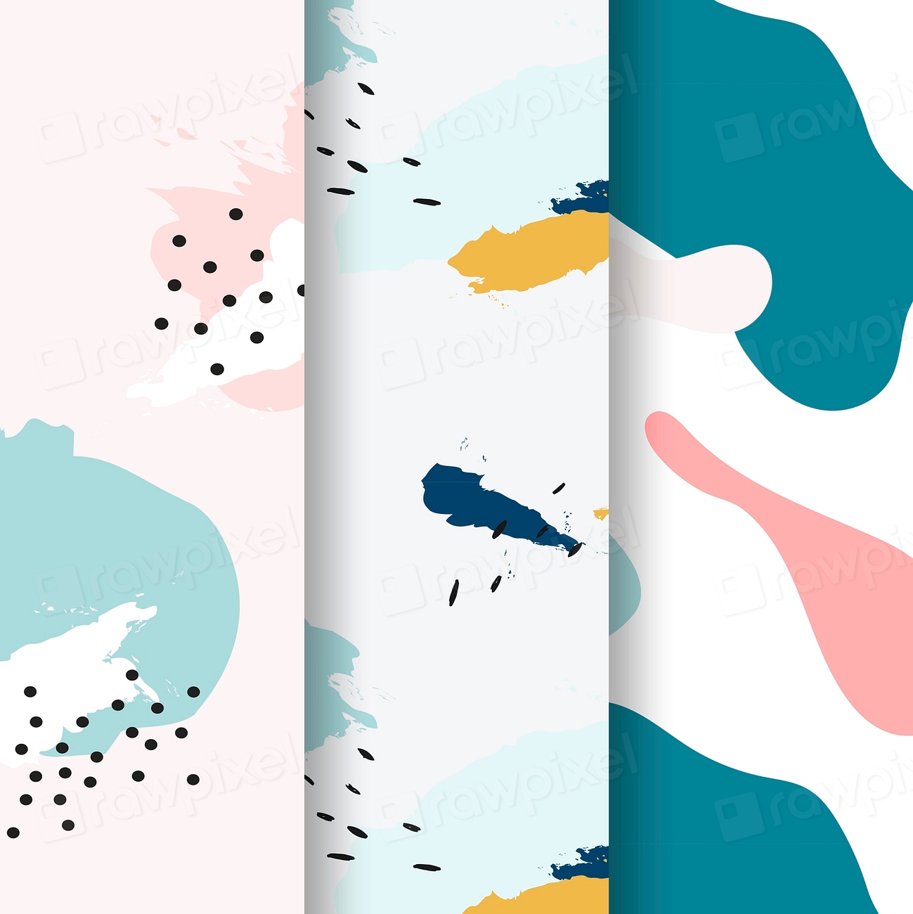 Pastel Memphis pattern design vector | Premium Vector - rawpixel